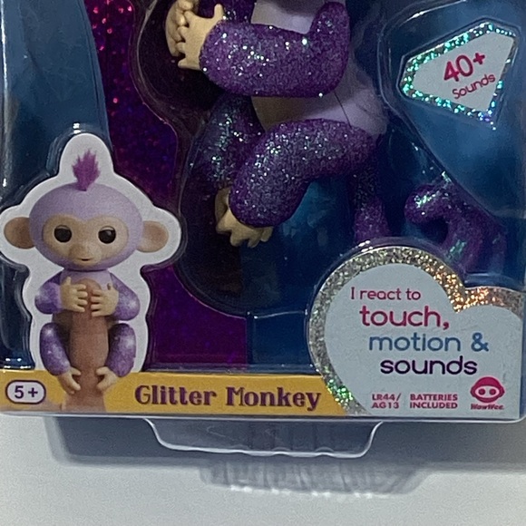 Other | Fingerlings New Glitter Monkey Purple Kiki Wow Wee Finger Toy ...